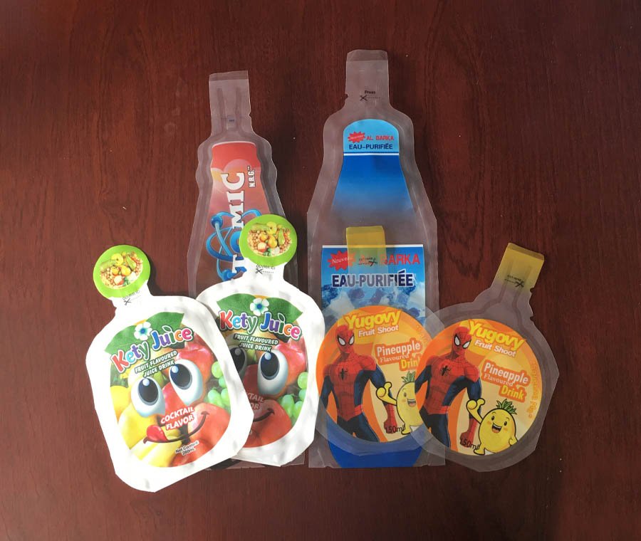Custom printed bottle shape water sachet